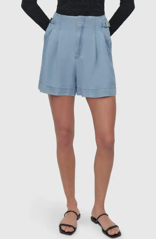 Dkny Pleated Chambray Shorts
