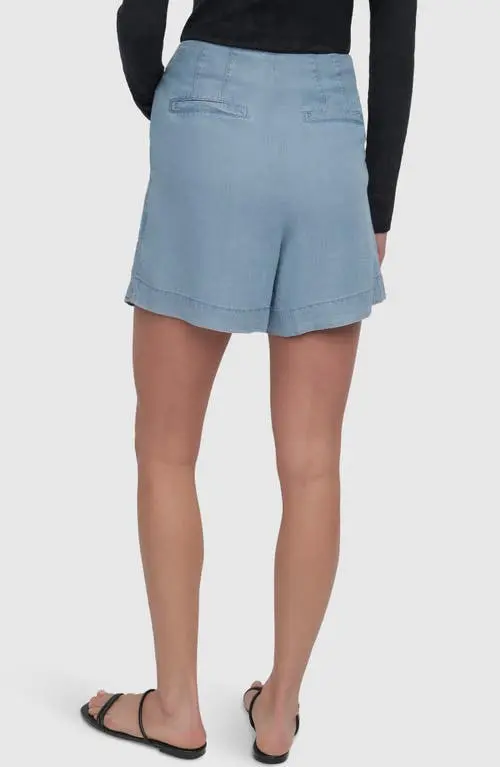 Dkny Pleated Chambray Shorts