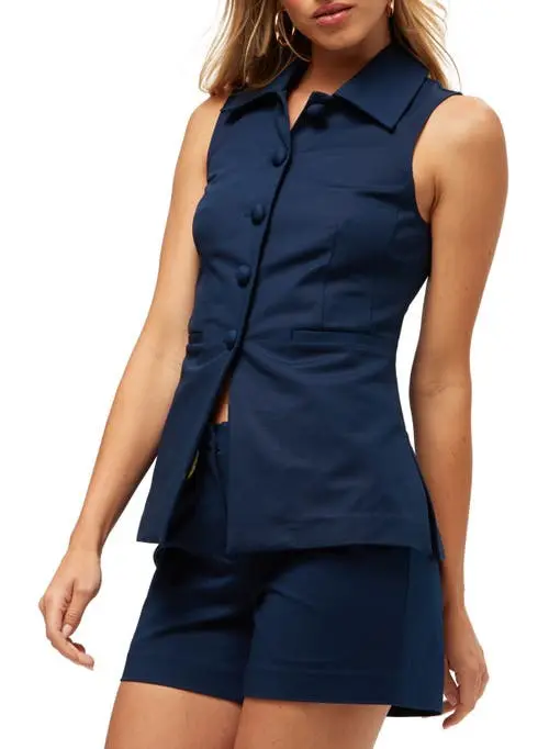 Trina Turk Collared Vest Top