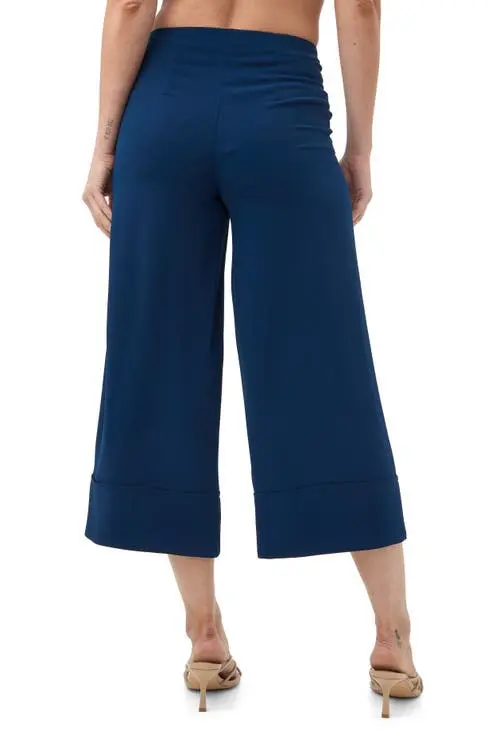 Trina Turk Bahooka Cropped Wide-leg Pants - Ink