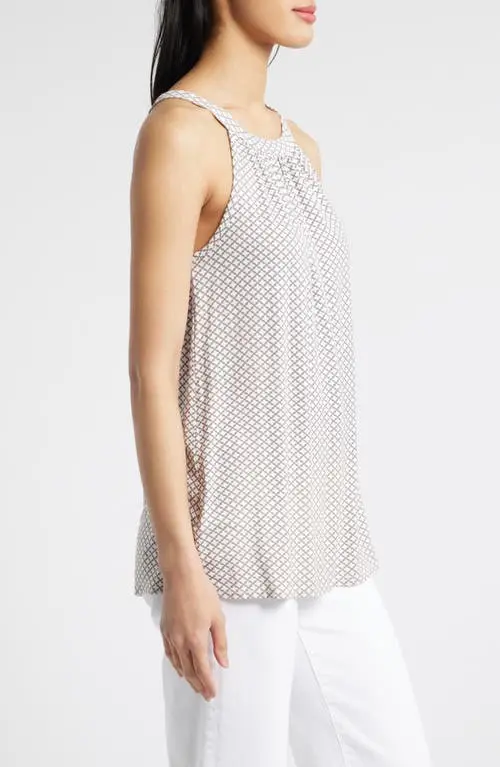 Loveappella Tile Print Knit Tank - Grey Tile
