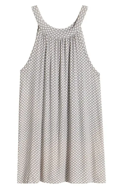 Loveappella Tile Print Knit Tank - Grey Tile
