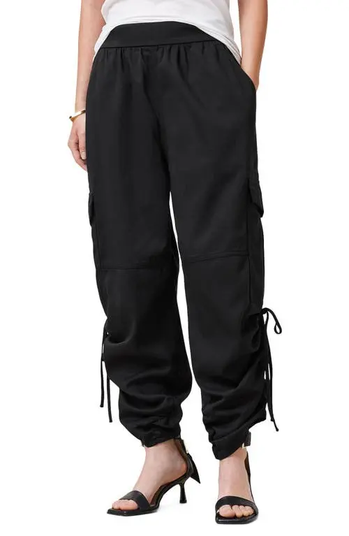 ALLSAINTS Kaye Ruched Cargo Pants - Black