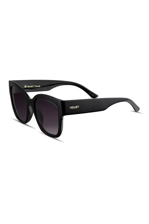 VELVET EYEWEAR Jane Polarized Sunglasses - Black