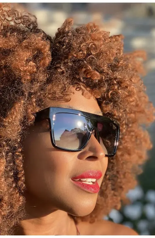 VELVET EYEWEAR Melania Sunglasses - Black 1