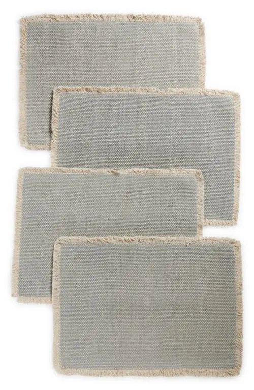 NEXT Fringe Woven Cotton Set Of 4 Placemats - Grey