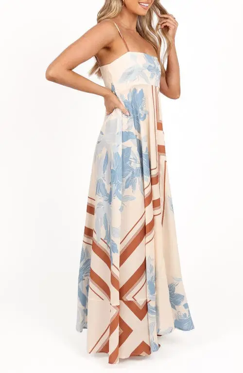 Petal & Pup Scarf Print Maxi Dress - Pale Blue Print | Editorialist