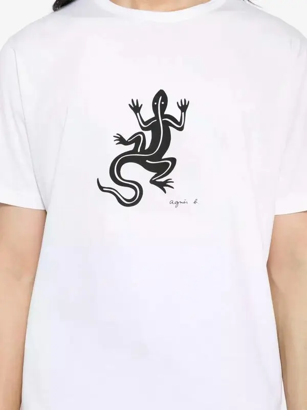 AGNÈS B. Lizard-print T-shirt