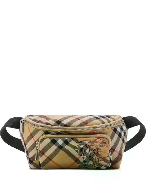 Burberry Checked Belt Bag - Neutrals