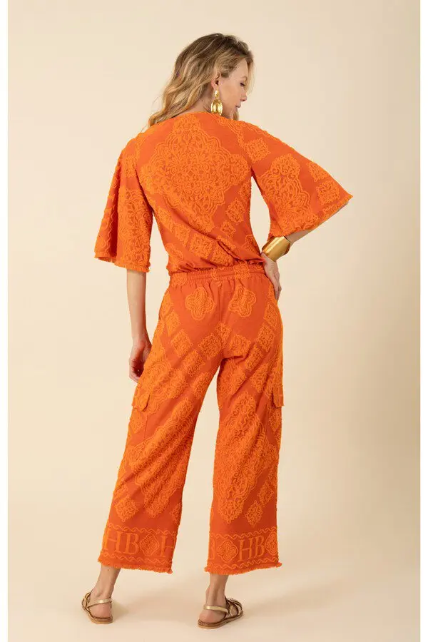 Hale Bob Jayda Jacquard Pants - Orange