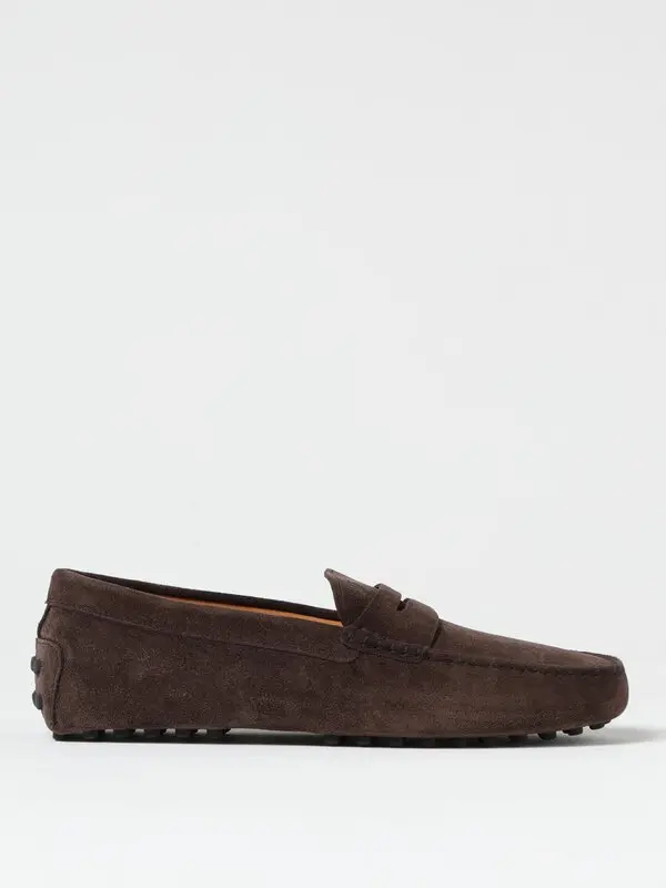 TOD'S Suede T Timeless Driver Loafers - Dark