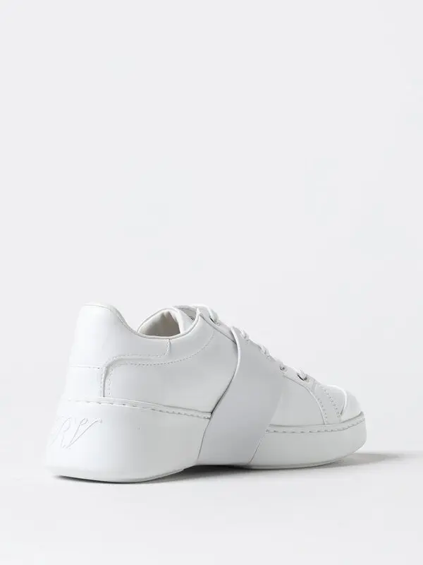 ROGER VIVIER Embellished Leather Sneakers - White