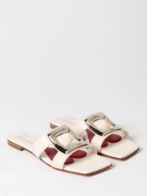 Roger Vivier Flat Sandals White 30% Off Editorialist