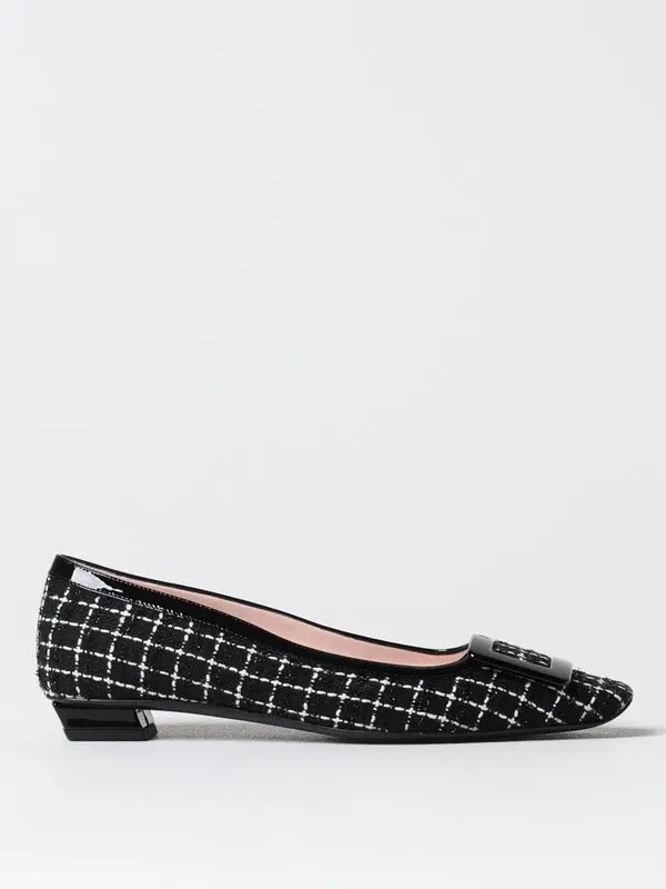 ROGER VIVIER Ballet Flats With Buckle Detail - Black