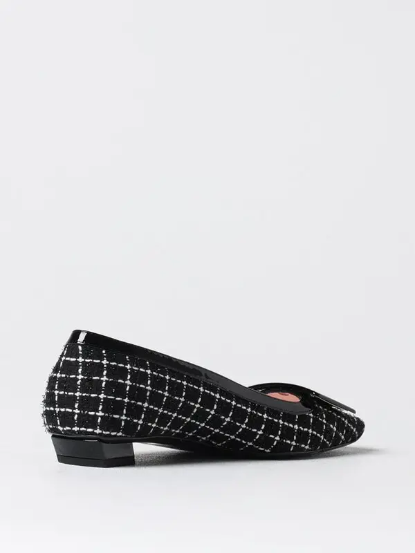 ROGER VIVIER Ballet Flats With Buckle Detail - Black