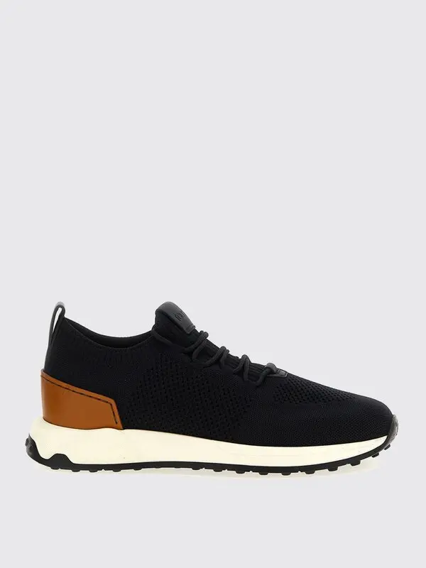 TOD'S Leather Trim Knit Sneakers