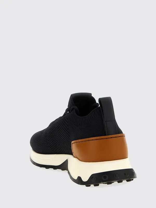 TOD'S Leather Trim Knit Sneakers