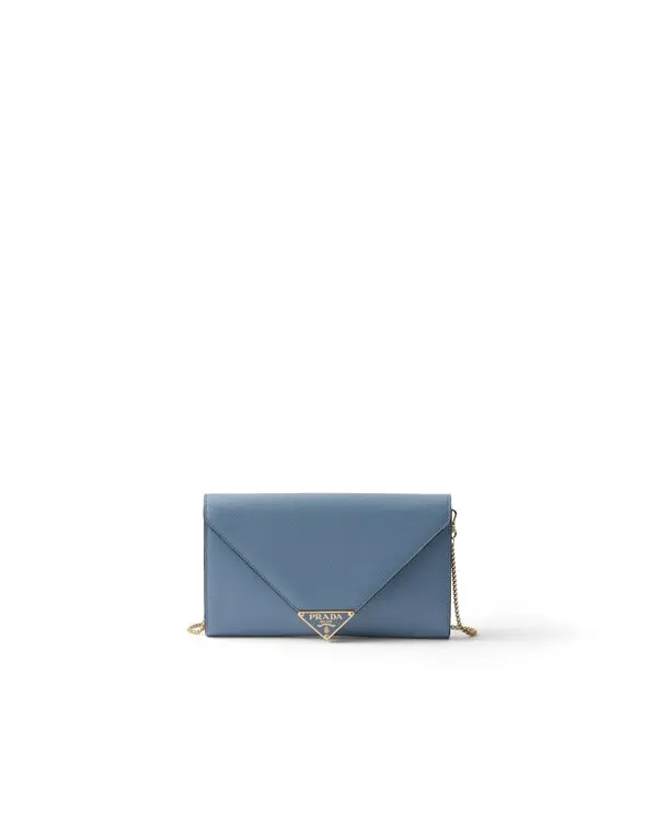 Prada Mini Saffiano Leather Bag - Light Blue