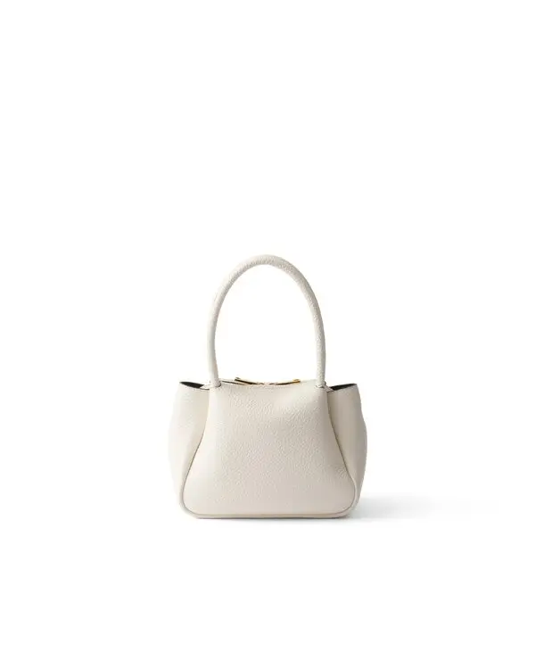Prada Liaison Mini Leather Handbag - White