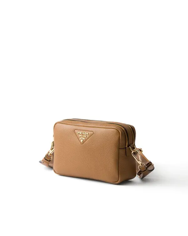 Prada Small Leather Shoulder Bag - Brown