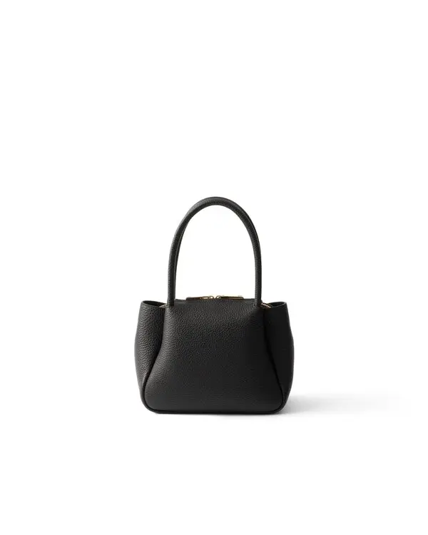 Prada Liaison Mini Leather Handbag - Black