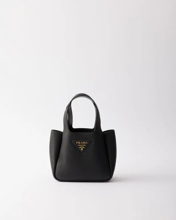 Prada Mini Leather Handbag - Black