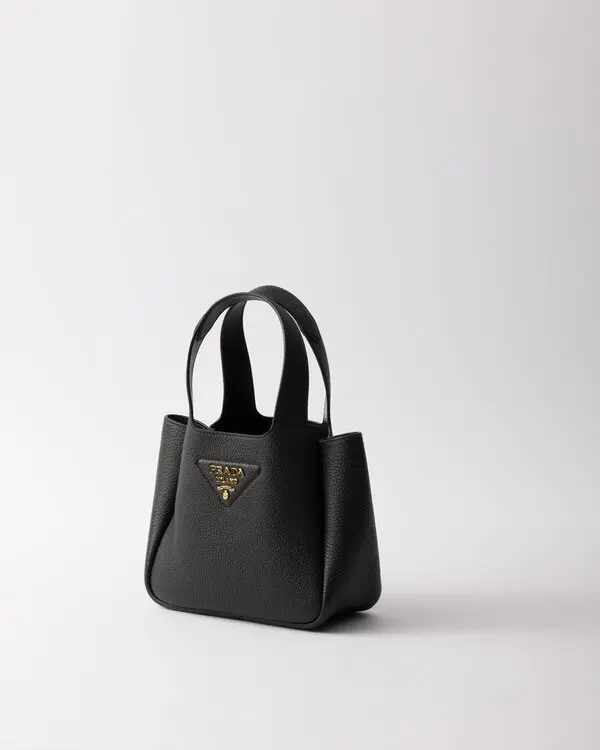 Prada Mini Leather Handbag - Black