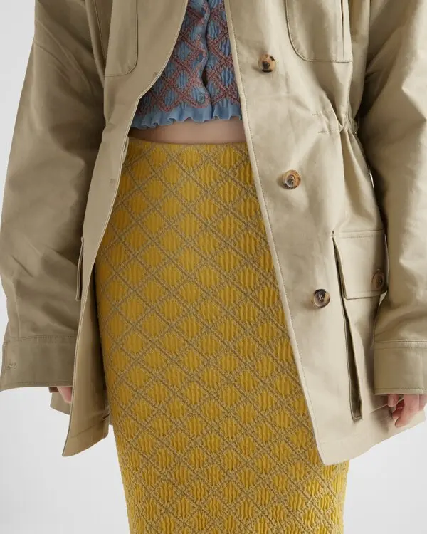 Prada Jacquard Knit Skirt