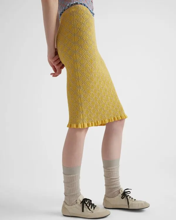 Prada Jacquard Knit Skirt