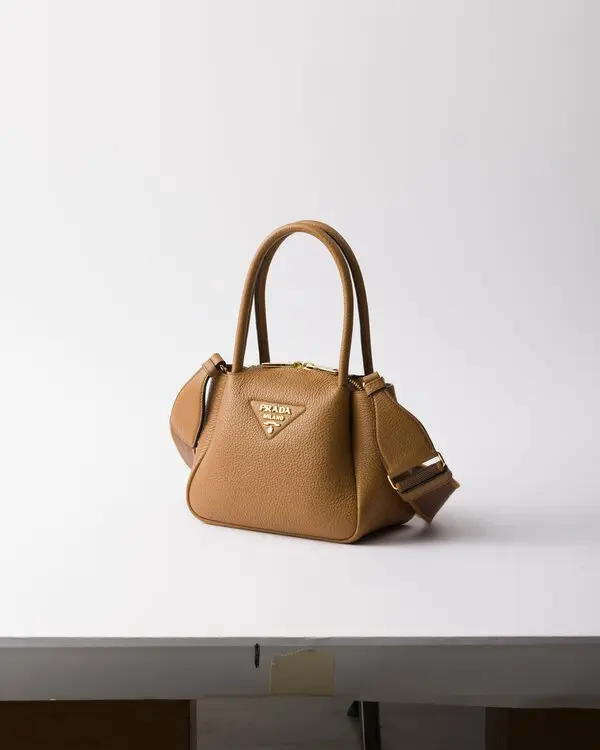 Prada Mini Leather Handbag - Brown