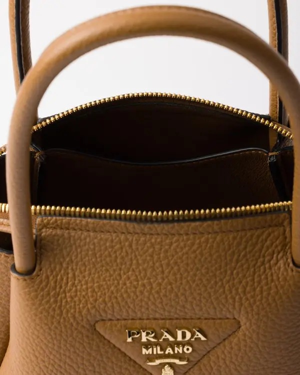 Prada Mini Leather Handbag - Brown