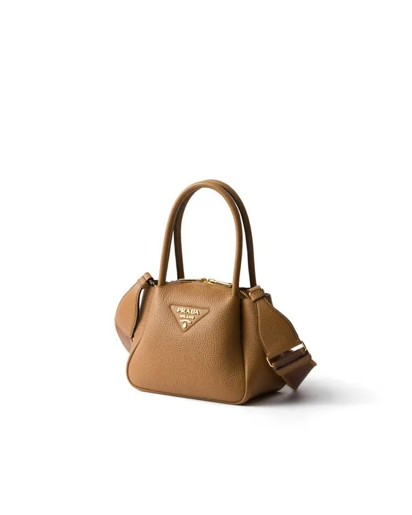 Prada Liaison Mini Leather Handbag - Brown