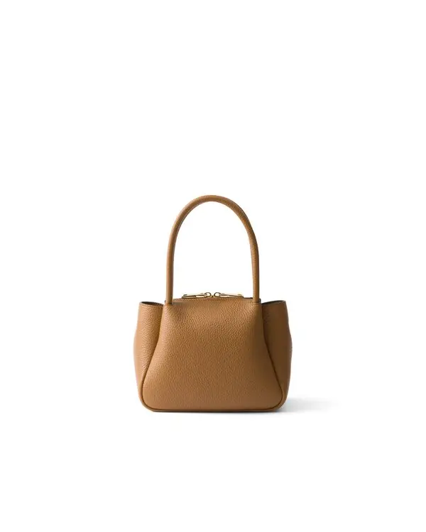 Prada Liaison Mini Leather Handbag - Brown