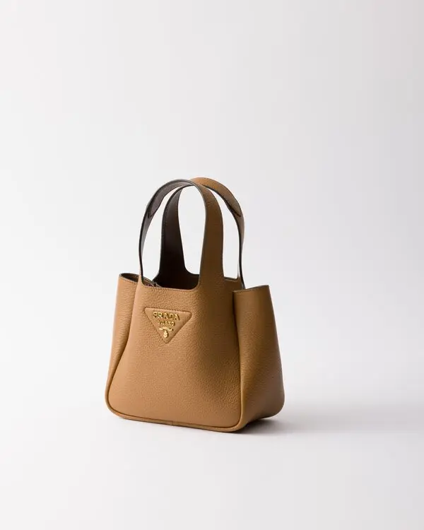 Prada Mini Leather Handbag - Brown