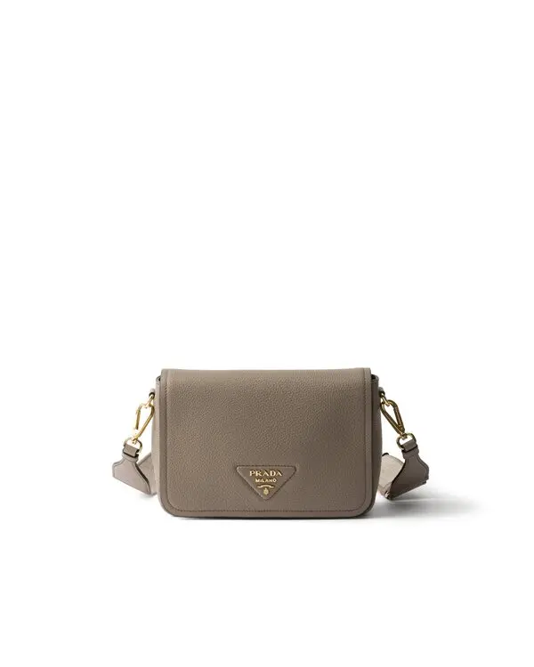 Prada Leather Shoulder Bag - Grey