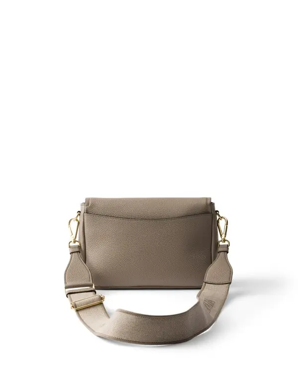 Prada Leather Shoulder Bag - Grey