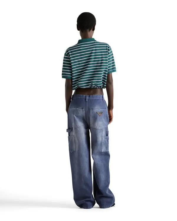 Prada Canvas Cargo Trousers - Blue
