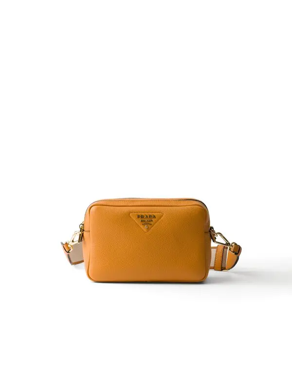 Prada Leather Shoulder Bag - Orange