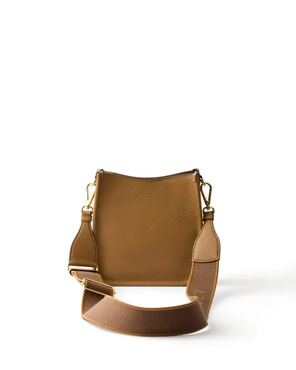 Prada Mini Leather Shoulder Bag - Brown