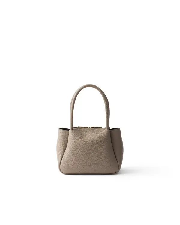 Prada Mini Leather Handbag - Grey