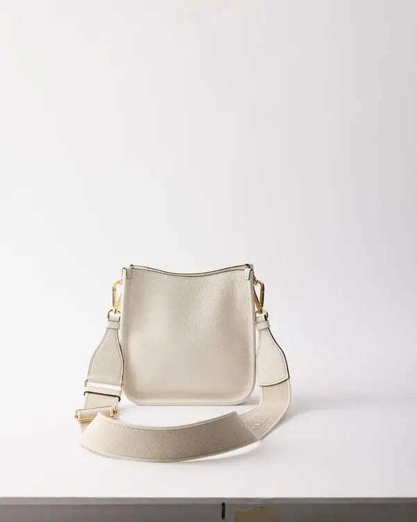 Prada Mini Leather Shoulder Bag - White