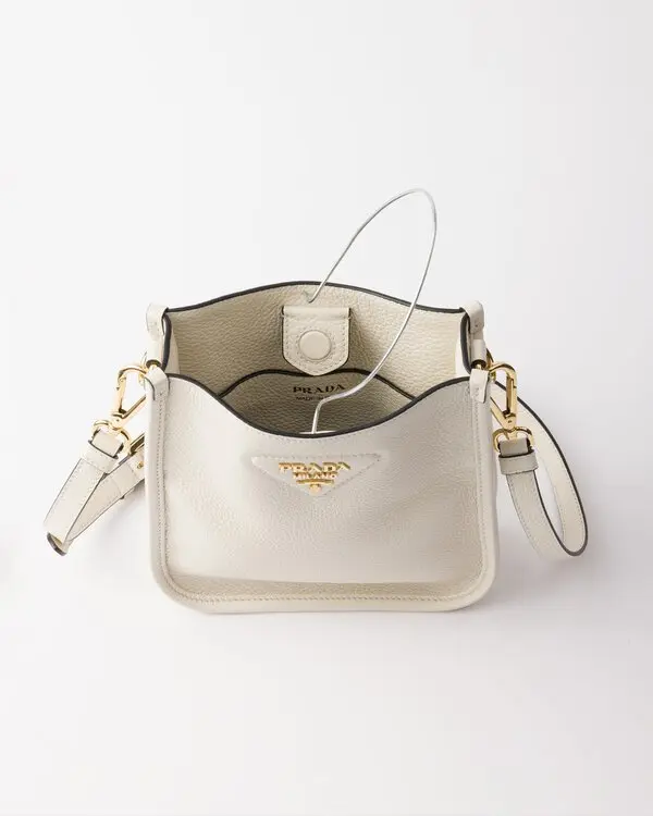 Prada Mini Leather Shoulder Bag - White