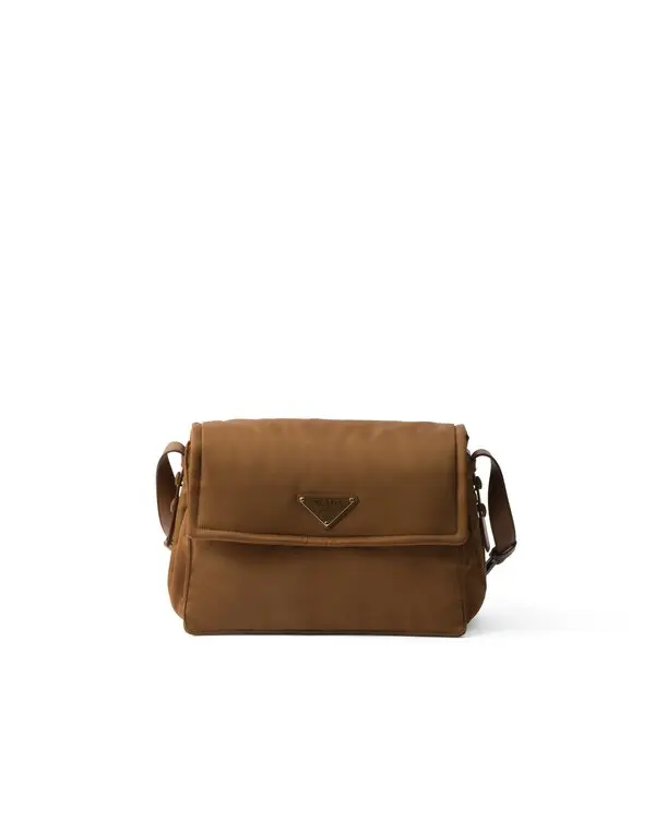 Prada Traveller Medium Padded Re-nylon Bag - Brown