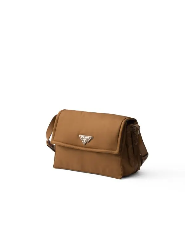 Prada Traveller Medium Padded Re-nylon Bag - Brown
