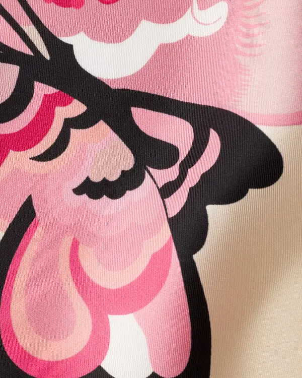 Prada Printed Silk Twill Scarf 55 - Pink