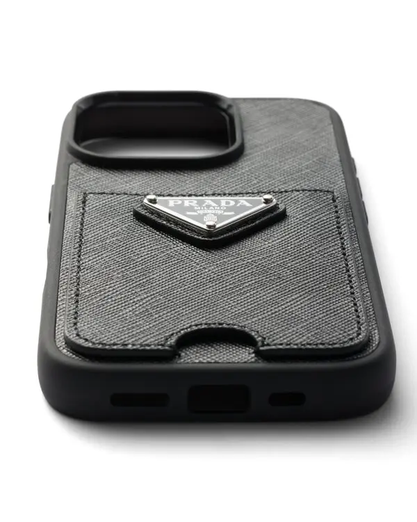 Prada Saffiano Leather Case For Iphone 16 Pro