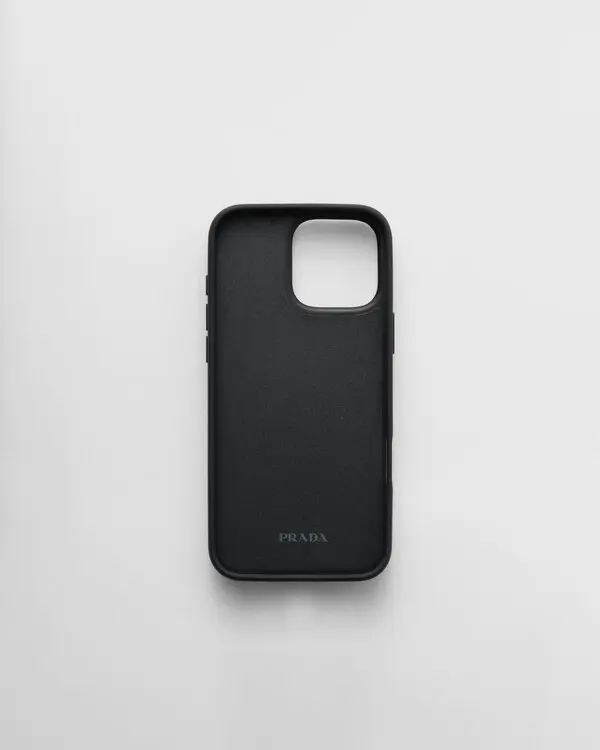 Prada Saffiano Leather Case For Iphone 16 Pro Max - Alabaster