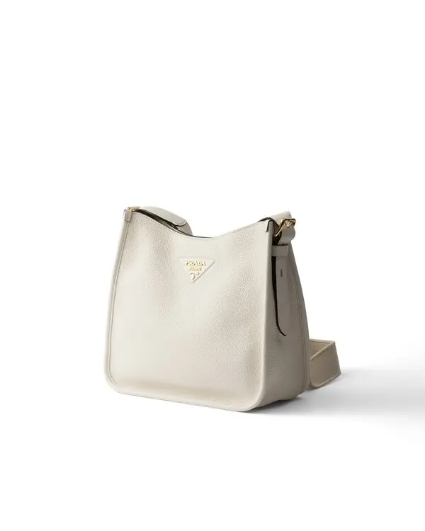 Prada Medium Leather Shoulder Bag - White