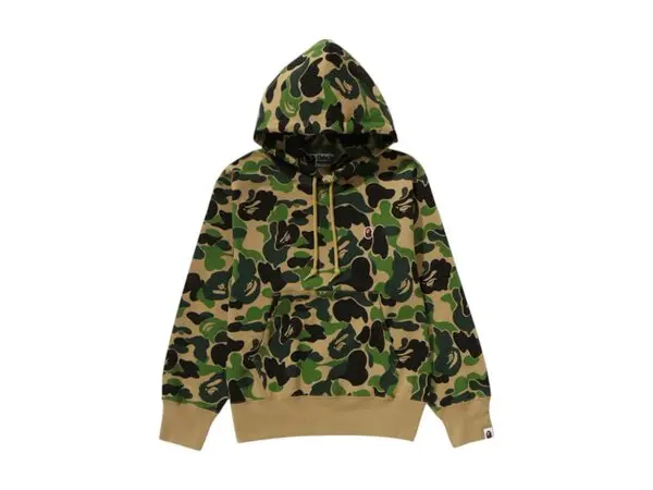 A BATHING APE Abc Camo One Point Pullover Hoodie - Green