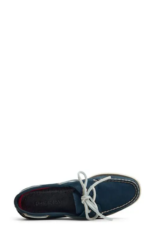 Sperry Authentic Original 2-eye Boat Shoe - Navy Leather Mix Mat